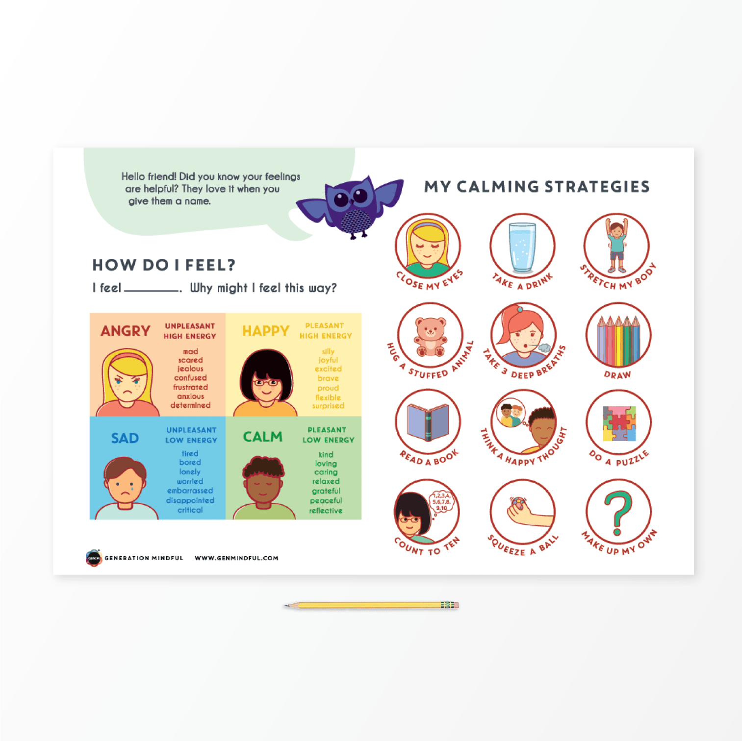 My Calming Corner Strategies Poster – Generation Mindful